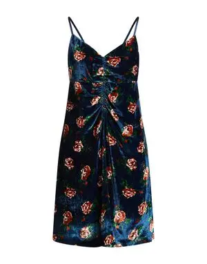 Kenzo Floral Print Velvet Bodycon Mini Dress