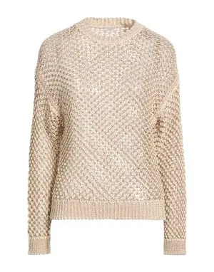Peserico Bronze Crochet-knit Sweater