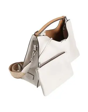 GIANNI CHIARINI Maxi Tote Bag In Pebbled Leather - White
