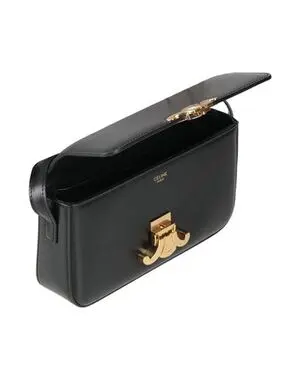Celine Leather Flap Bag - Black