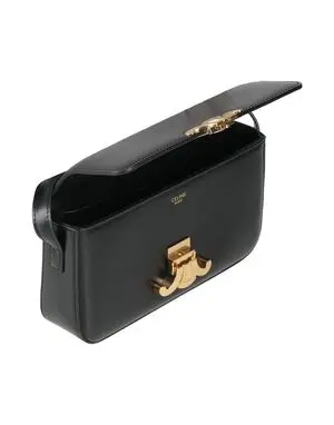 Celine Leather Flap Bag - Black
