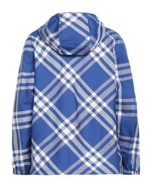 Burberry Check Print Hooded Zip-up Windbreaker
