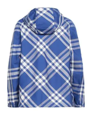 Burberry Check Print Hooded Zip-up Windbreaker