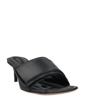 Jacquemus Chocolate Leather Slide Sandals With Spike Heel