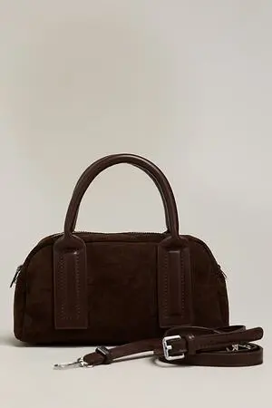 Anthropologie Noya Mi Faux Suede Bag - Chocolate