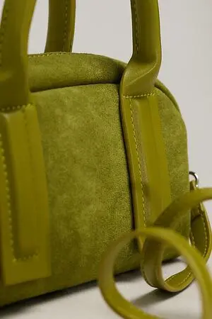 Anthropologie Noya Mi Faux Suede Bag - Green