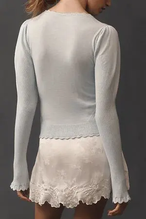 Anthropologie Puff-sleeve Buttondown Top