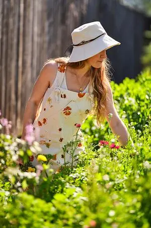 DYE KWEEN Flower Power Cotton Canvas Overalls