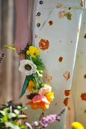 DYE KWEEN Flower Power Cotton Canvas Overalls