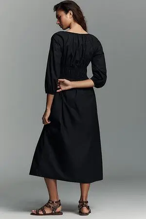 Rails Paio Cotton V-neck Midi Dress