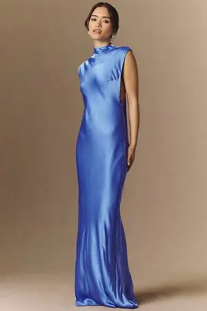 Bhldn Satin Knot Maxi Dress