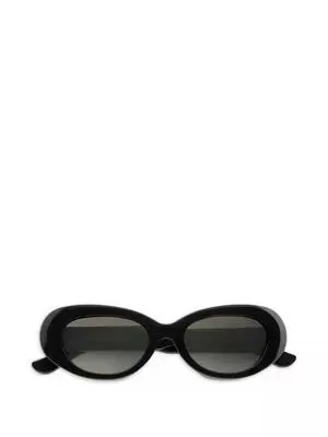 EMMANUELLE KHANH Paris Oval-frame Sunglasses - Black