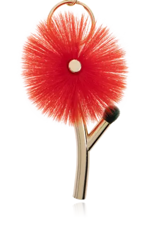 Issey Miyake Floral-motif Keychain - Red