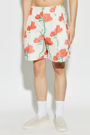 Kenzo Floral Print Shorts - Cream