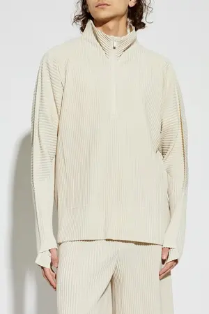 Issey Miyake Pleated Sweatshirt - Cream