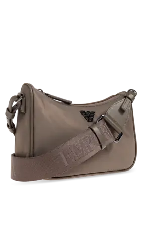 Emporio Armani Shoulder Bag With Branded Shoulder Strap And Metal Emblem