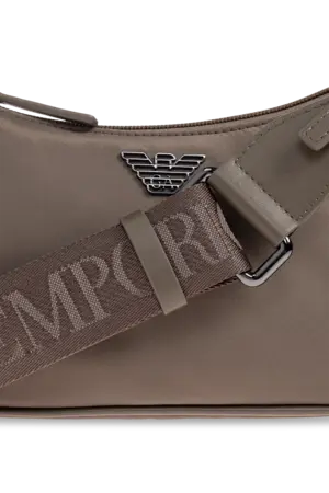 Emporio Armani Shoulder Bag With Branded Shoulder Strap And Metal Emblem