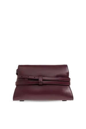 Moschino Shoulder Bag With Tie Detail - Burgundy