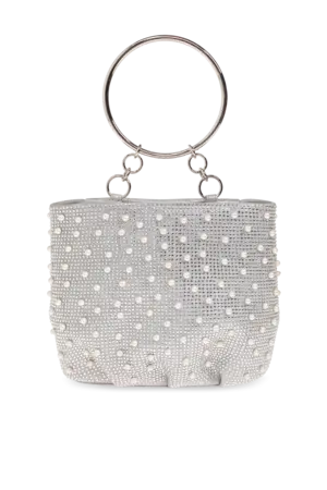 Rodo Handbag With Pearl And Mesh Detailing