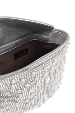 Rodo Handbag With Pearl And Mesh Detailing