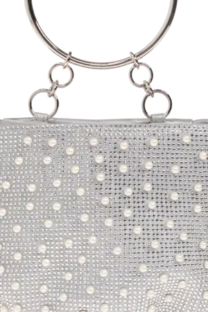Rodo Handbag With Pearl And Mesh Detailing