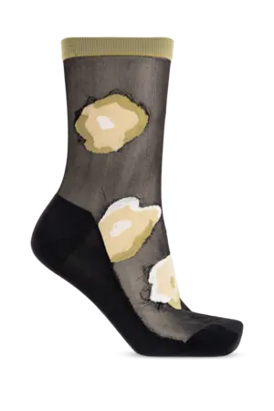 Issey Miyake Mesh Socks With Appliqué Detail