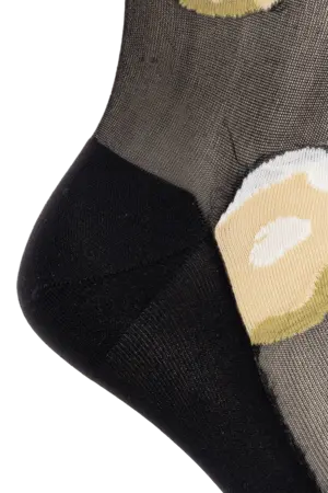 Issey Miyake Mesh Socks With Appliqué Detail