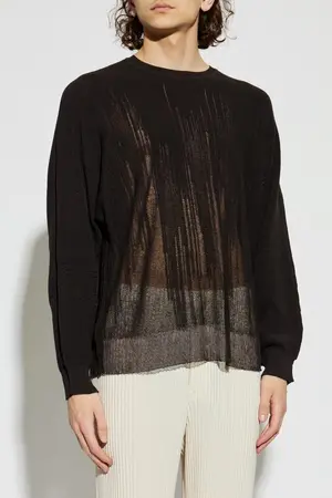 Issey Miyake Crew Neck Knit Sweater
