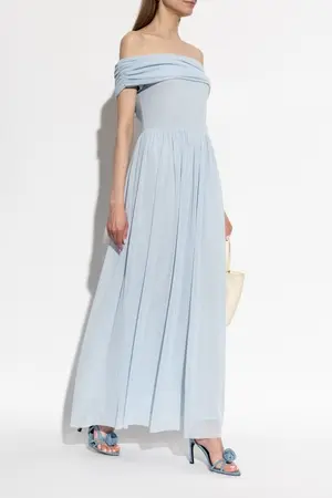 ROTATE BY BIRGER CHRISTENSEN Off-the-shoulder Maxi Dress - Blue