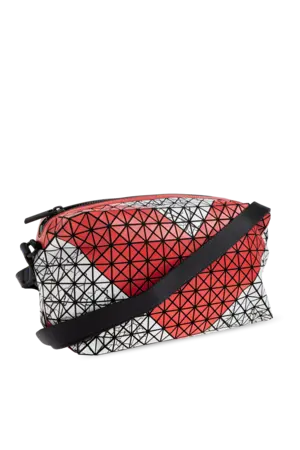 Issey Miyake Geometric Panel Shoulder Bag With Heart Motif