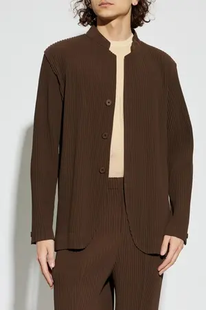 Issey Miyake Pleated Blazer - Brown