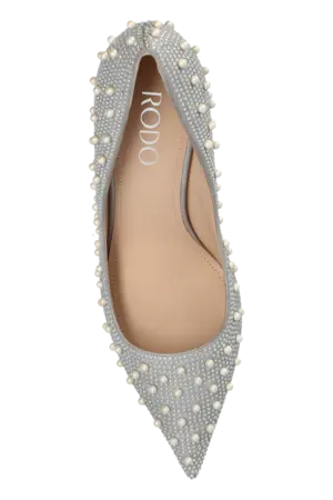 Rodo Pearl And Crystal Embellished Stiletto Heel