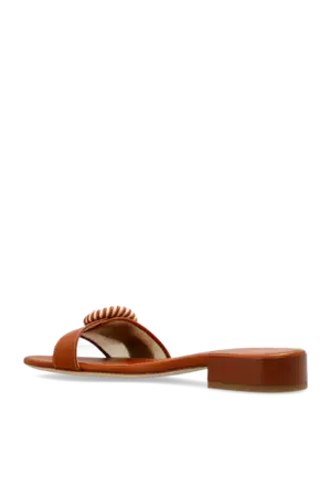 Rodo Leather Slides - Brown