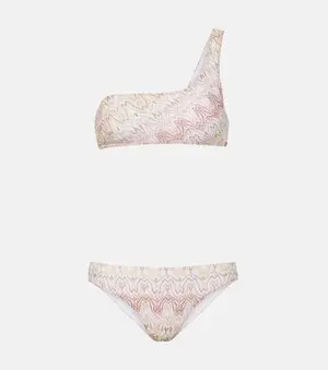 Missoni Lame One-shoulder Bikini - Multicoloured
