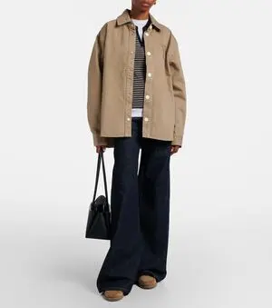 AMI Paris De Cour Cotton Overshirt - Beige