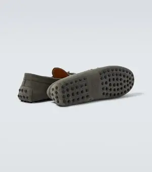 TOD'S Gommino Suede Driving Shoes - Green