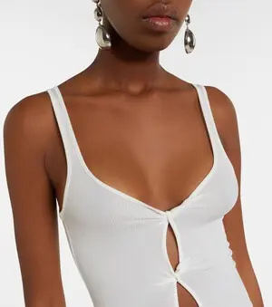 Christopher Esber Verner Cutout Lace-trimmed Jersey Maxi Dress - White