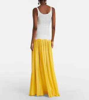 Christopher Esber Verner Cutout Lace-trimmed Jersey Maxi Dress - White