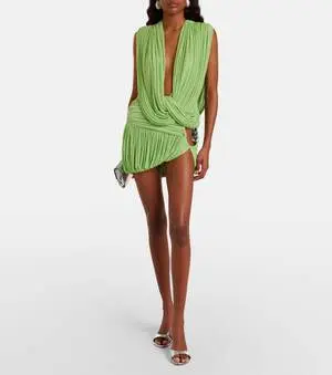 Christopher Esber Draped Jersey Miniskirt