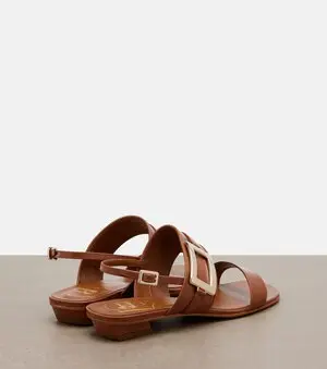 ROGER VIVIER Belle Vivier Leather Slingback Sandals