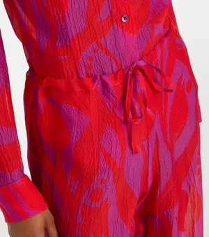 Dries Van Noten Pachas Silk Straight Pants