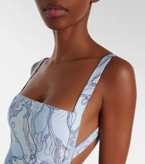 Emilio Pucci Printed One Piece Swimsuit