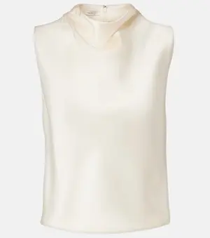 Vince Cropped Satin Top