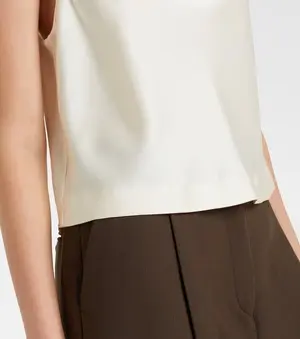 Vince Cropped Satin Top
