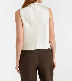 Vince Cropped Satin Top