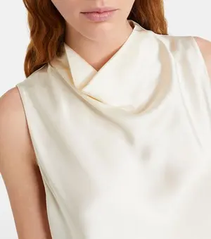Vince Cropped Satin Top