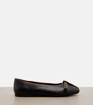 Prada Leather Ballet Flats