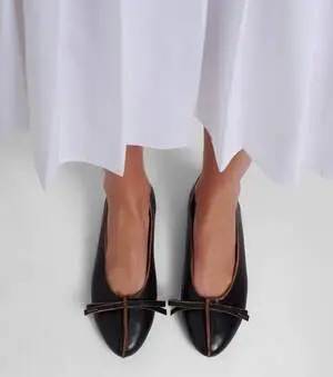 Prada Leather Ballet Flats