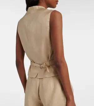 Ralph Lauren Jaiden Linen Vest - Beige
