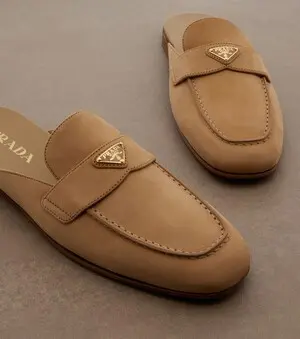 Prada Suede Mules - Beige